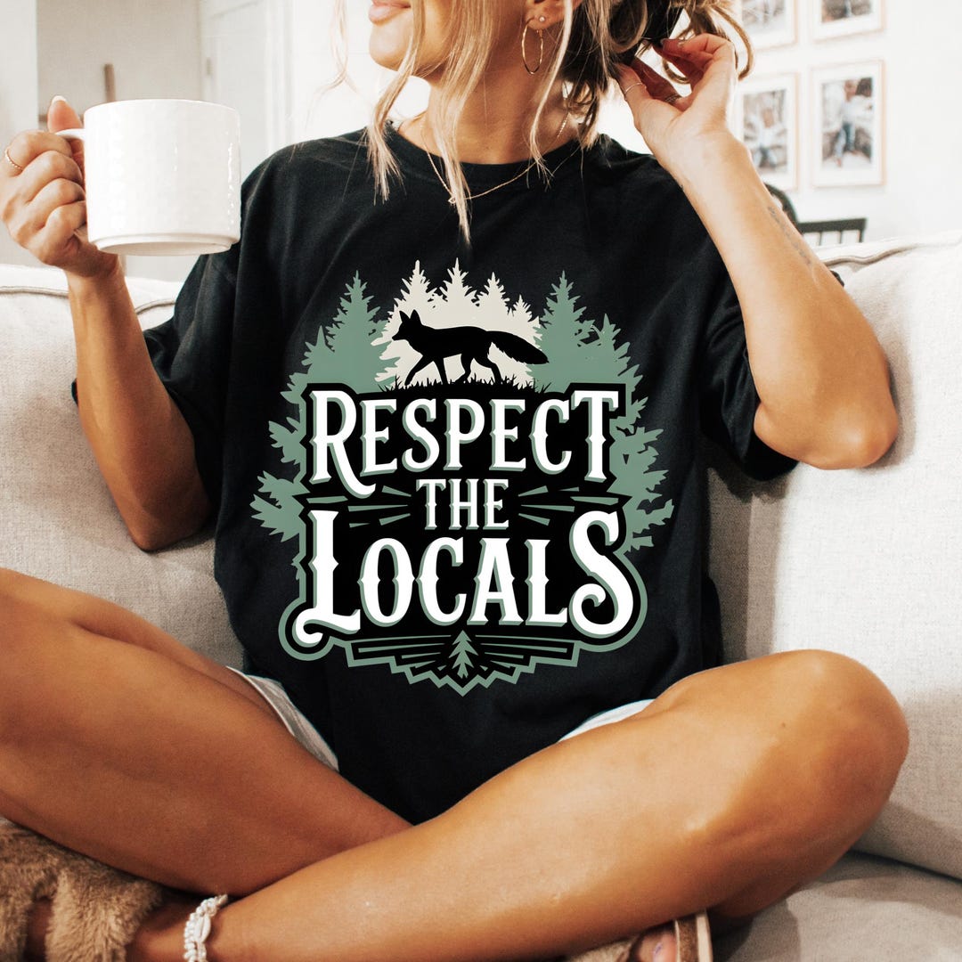 Respect the Locals PNG Fox PNG Forest Wildlife Sublimation Design for T ...