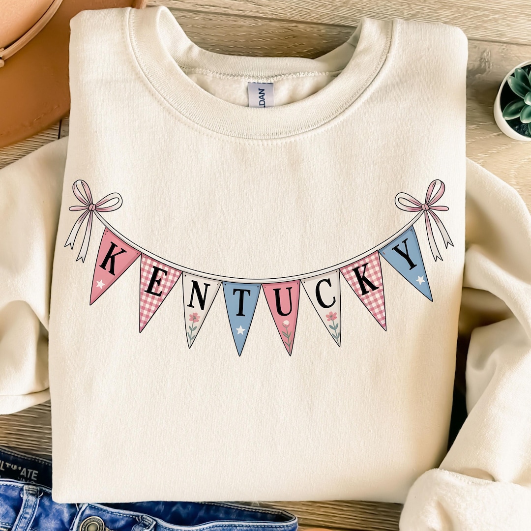 Kentucky PNG Kentucky Banner KY State Shirt Design | Retro College Font ...