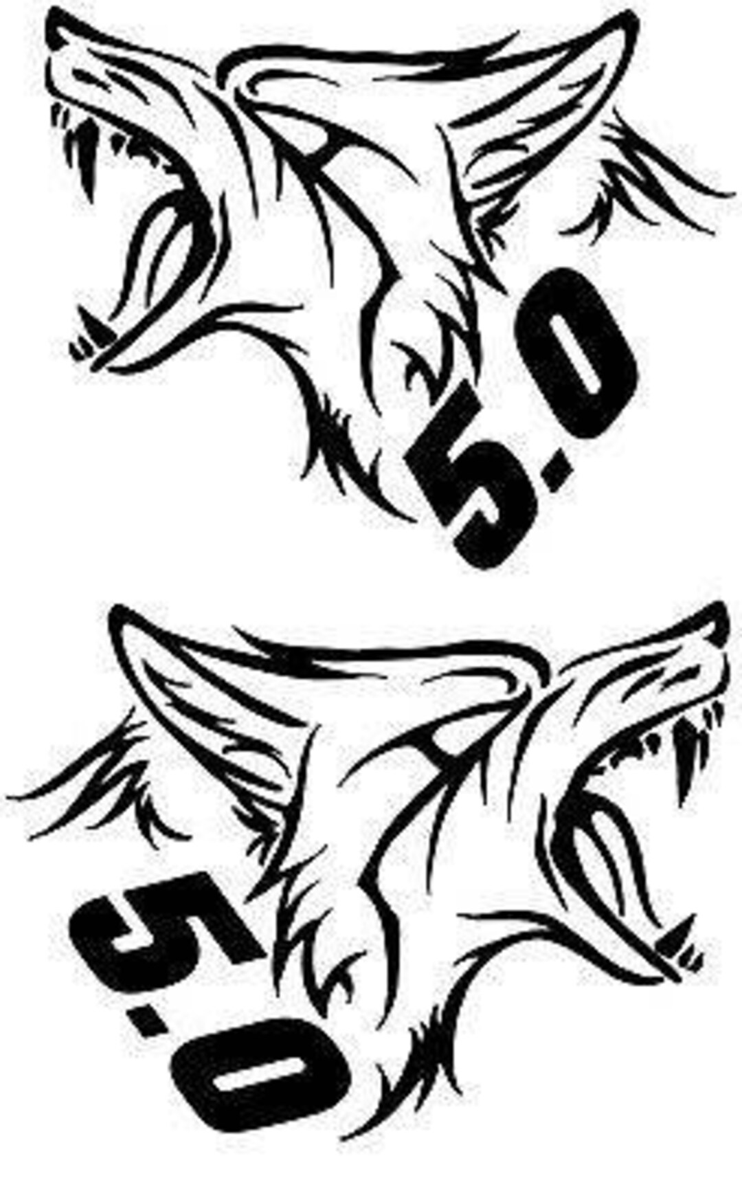 Wolf Decal Stripes Wolf Head Decal, Sticker Tower Decal - Etsy