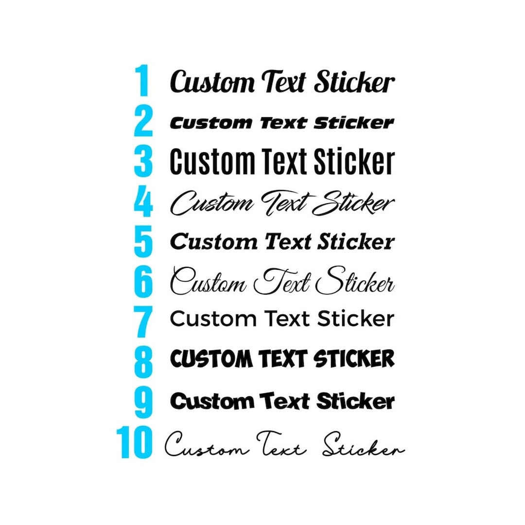 Custom Car Stickers Personalised Name Lettering Vinyl Decals Custom Car ...