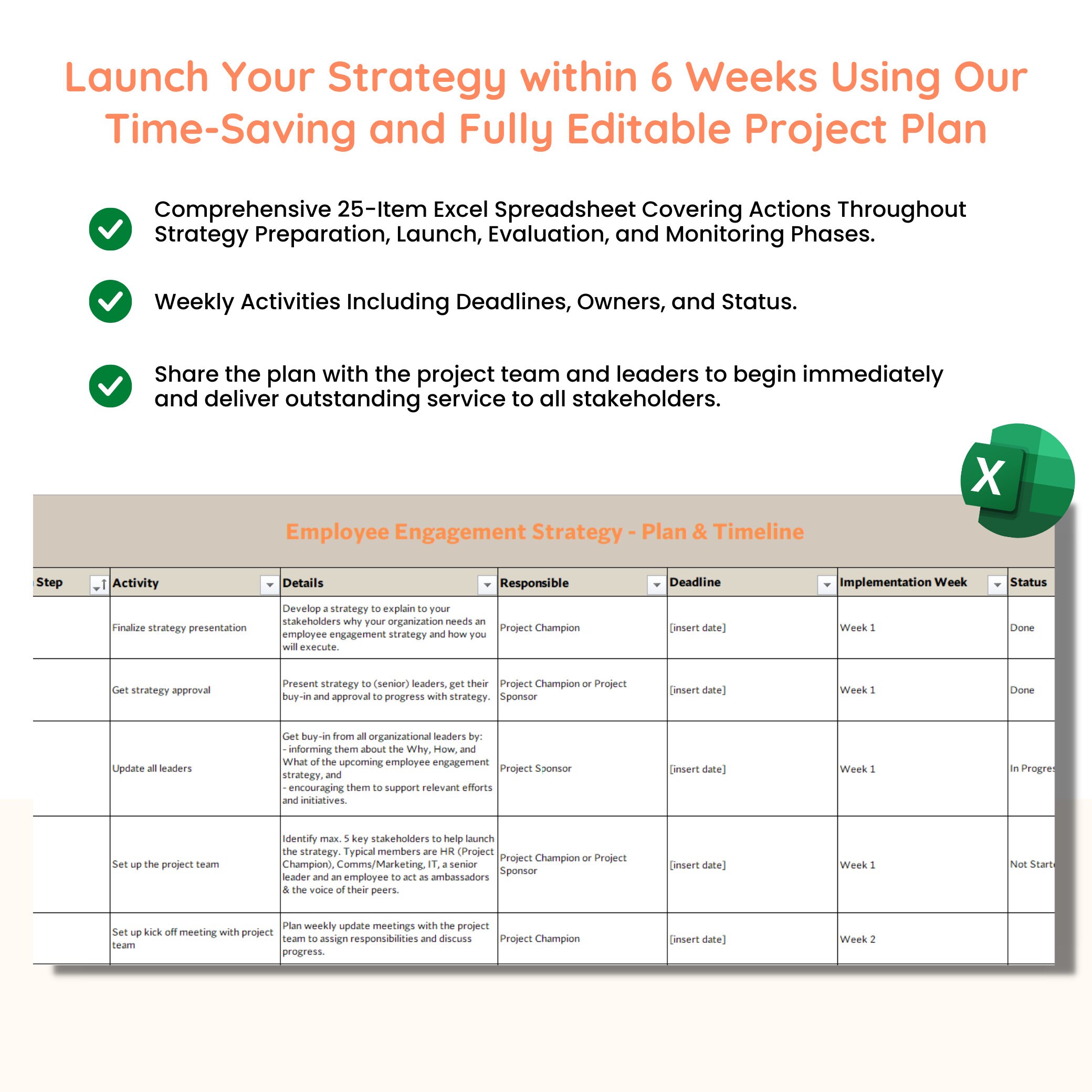 Employee Engagement Strategy Template: HR Toolkit (digital Download) - Etsy