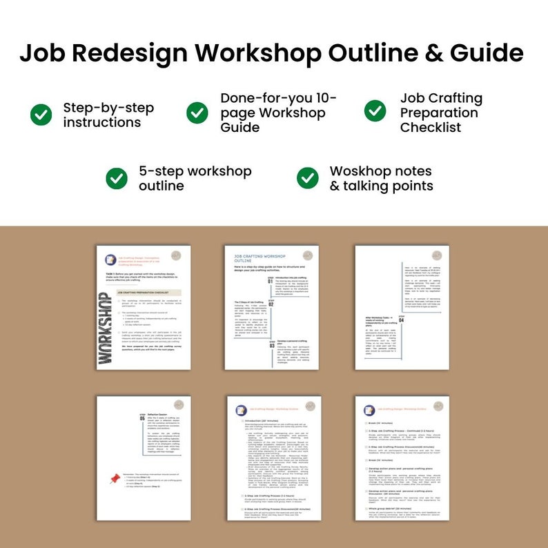 Job Redesign Workshop Step-by-step Guide & Outline incl. - Etsy
