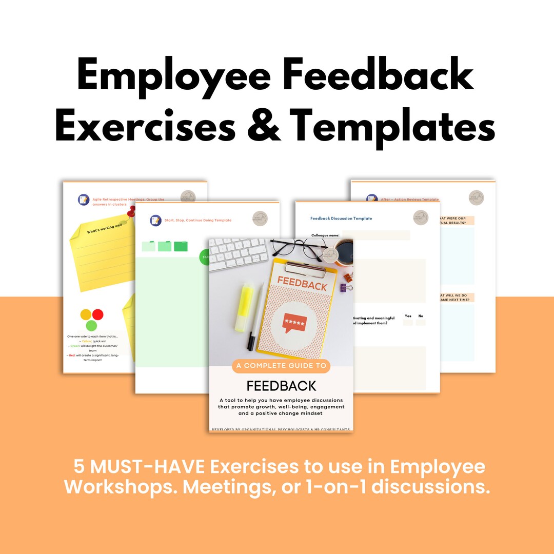 Employee Feedback Exercises: HR Fill-in Templates (printable) - Etsy