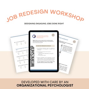 Job Redesign Workshop Step-by-step Guide & Outline incl. Survey Done ...