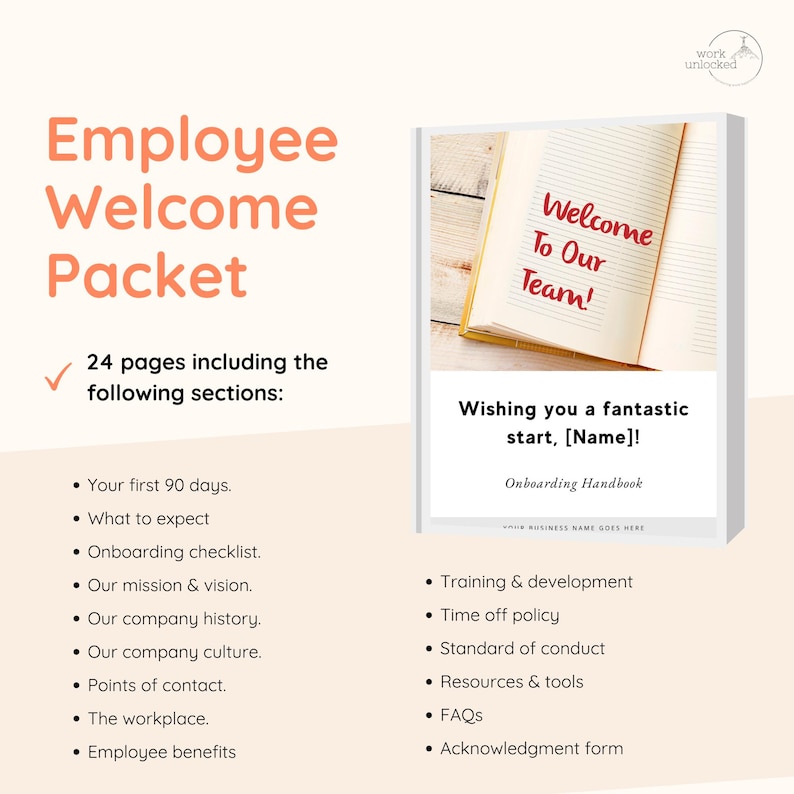 Employee Welcome Packet | Editable Onboarding Presentation & Handbook ...