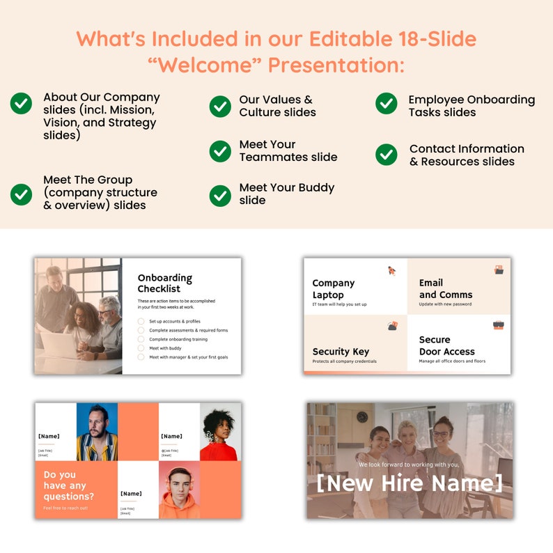 Employee Welcome Packet | Editable Onboarding Presentation & Handbook ...