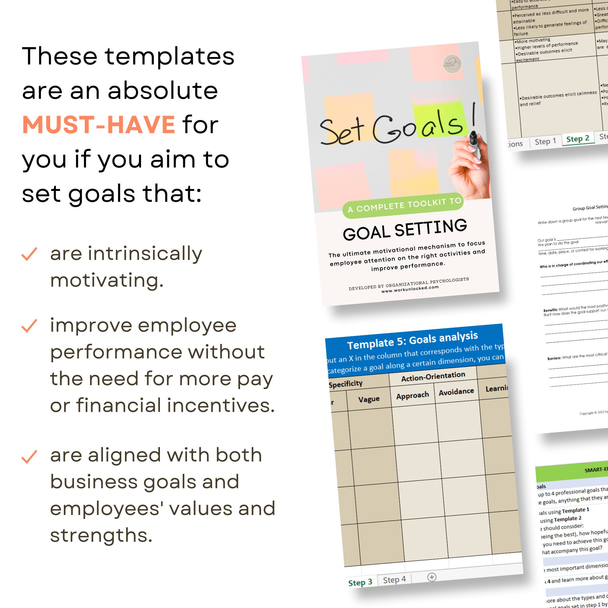 Set High-performance Employee Goals | Fill-in Templates & Step-by-step ...