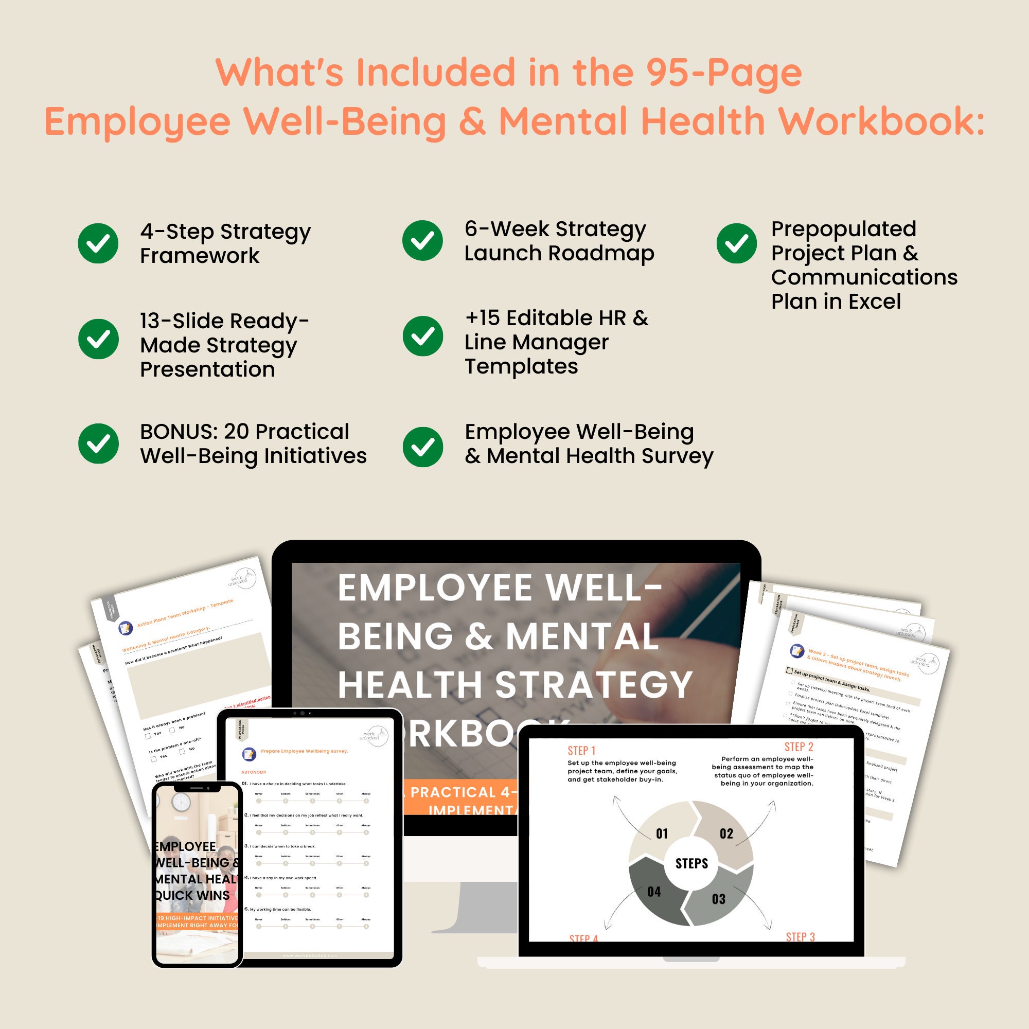 Employee Wellbeing Workbook Employee Wellbeing And Mental Health Strategy