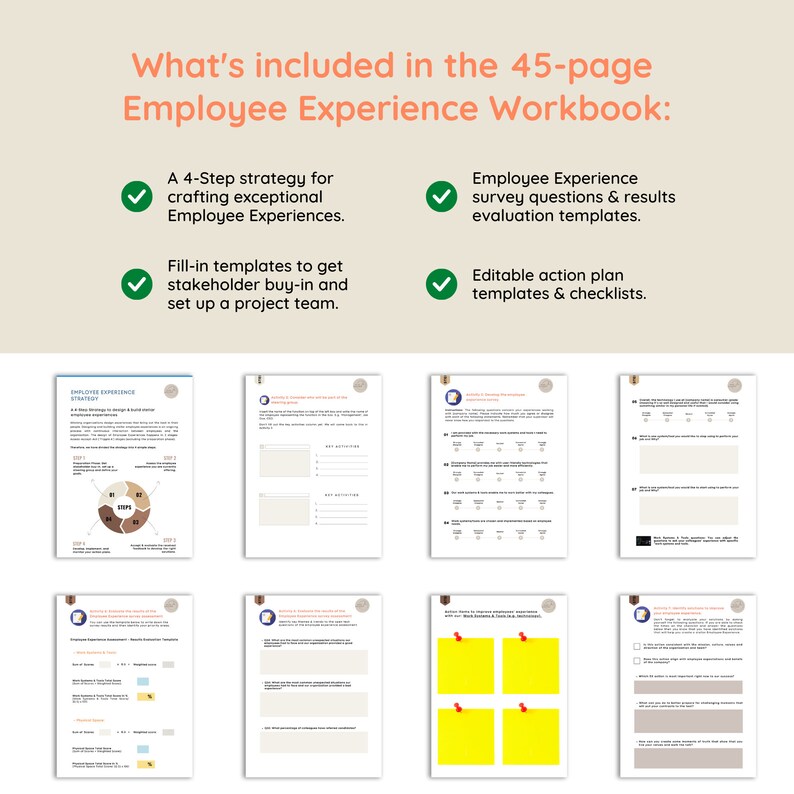 Employee Experience Bundle | Experience Survey | +15 Editable HR and ...