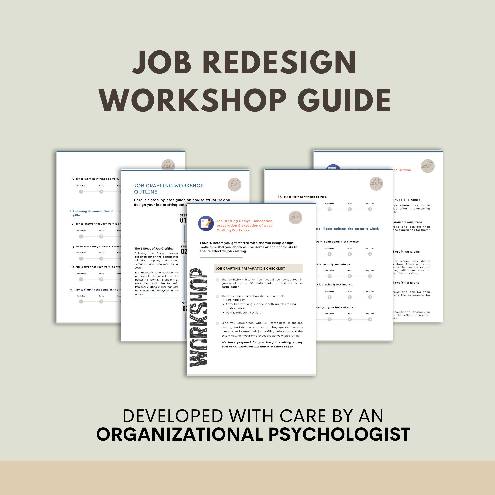 Job Redesign Workshop Step-by-step Guide & Outline incl. - Etsy