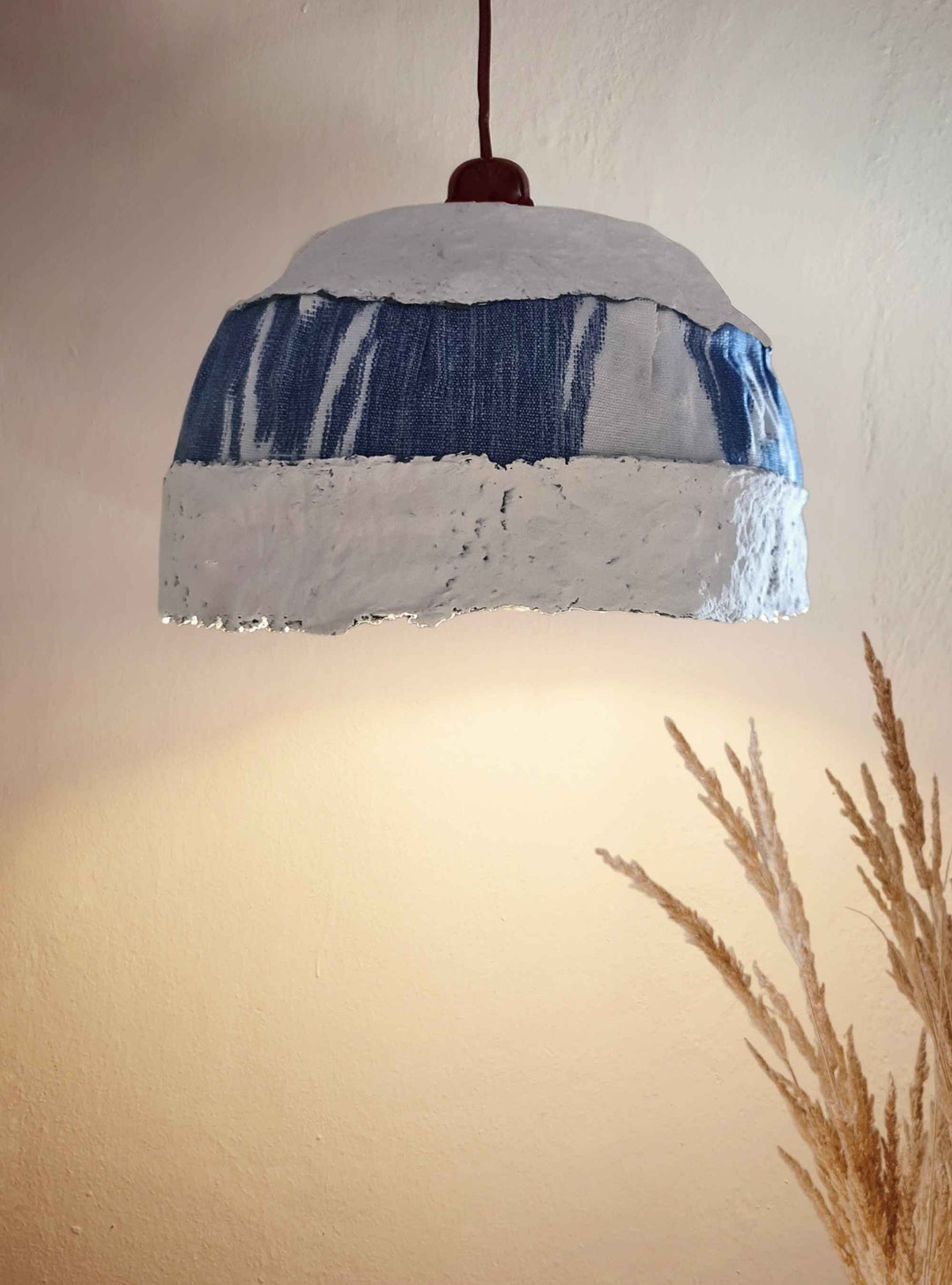 Pendant Lamp Shade. Recycle Paper. Handcrafted Home Decor. - Etsy