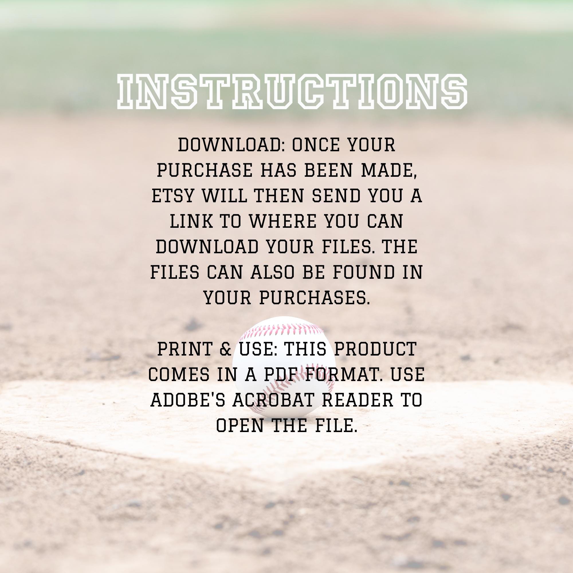 Printable Baseball Fundraiser Sheet | Raise up to 200 Dollars | PDF ...
