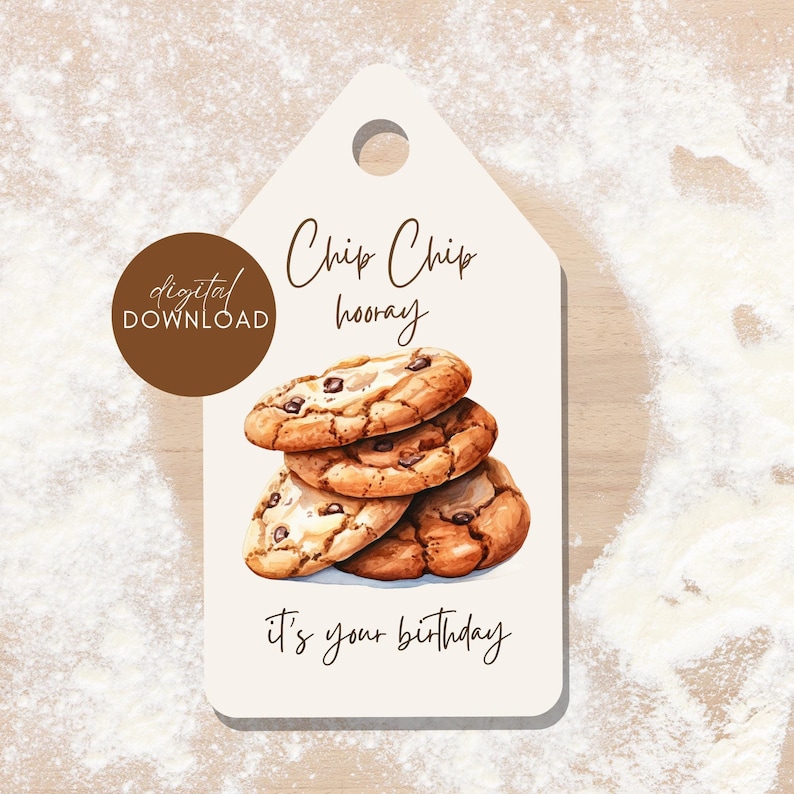 Printable Gift Tag | Cookie Gift Tag | Chip Chip Hooray Gift Tag ...