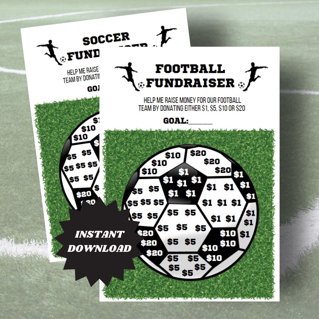 Printable Football Fundraiser Sheet | Printable Soccer Fundraiser Sheet ...