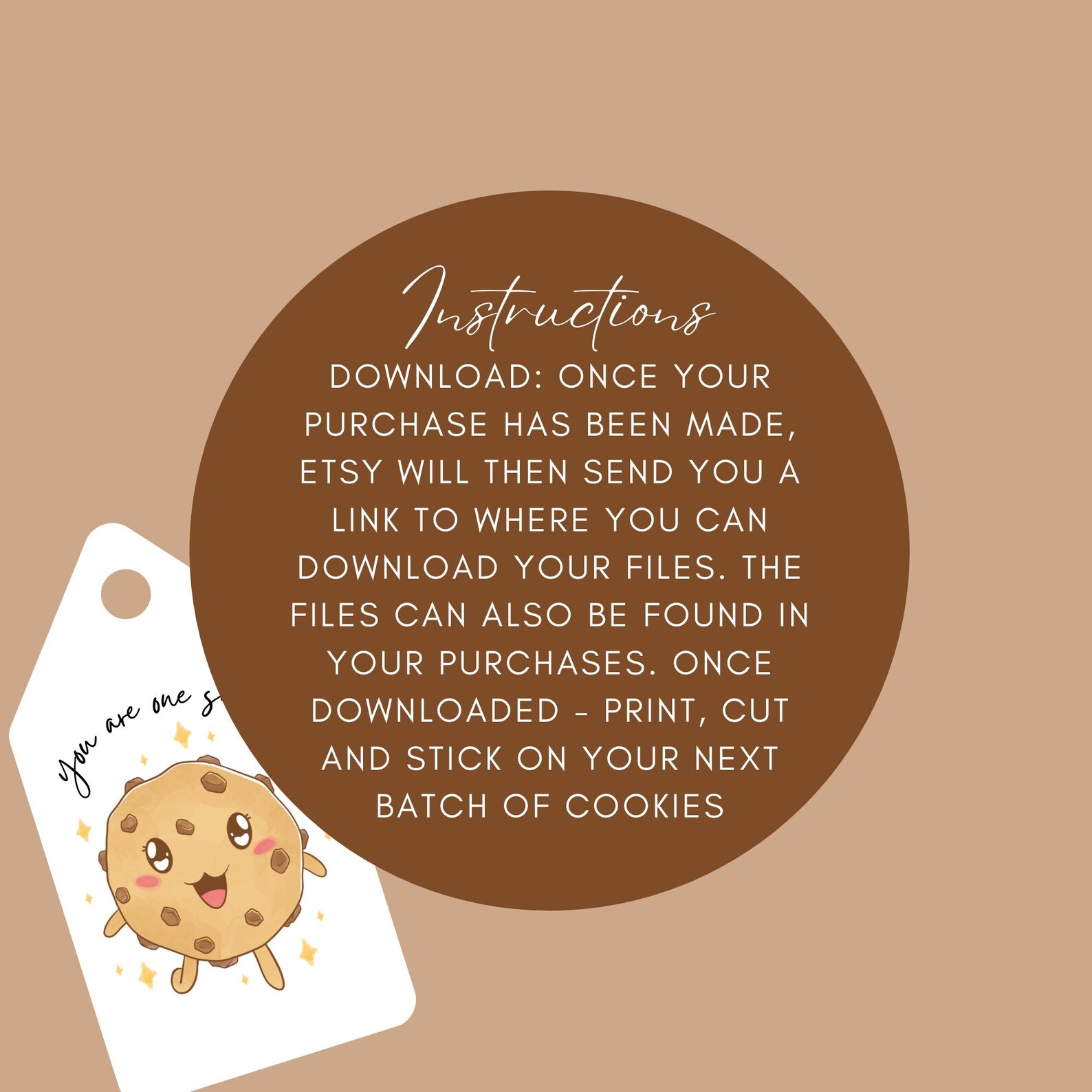 Printable Gift Tag | Cookie Gift Tag | You Are One Smart Cookie Gift ...