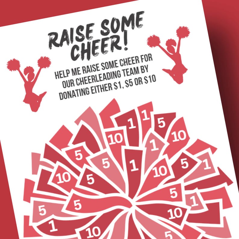 Printable Cheerleading Fundraiser Sheet | PDF Digital Download - Etsy