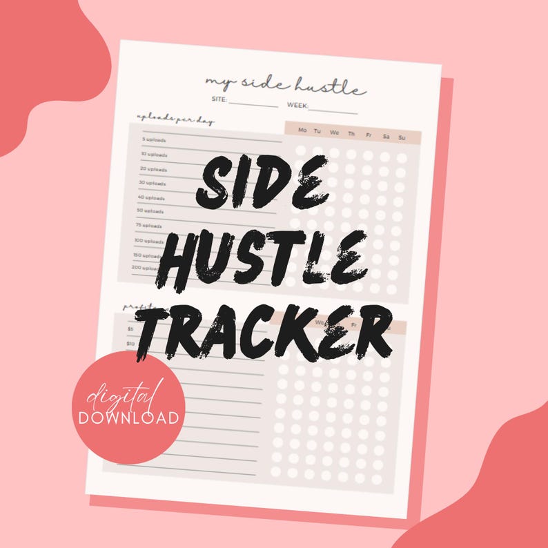 Side Hustle Tracker Printable | Weekly Profit and Upload Tracker | PDF ...