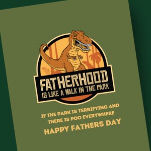 Printable Fathers Day Card | Dinosaur Themed Fathers Day Greeting Card ...