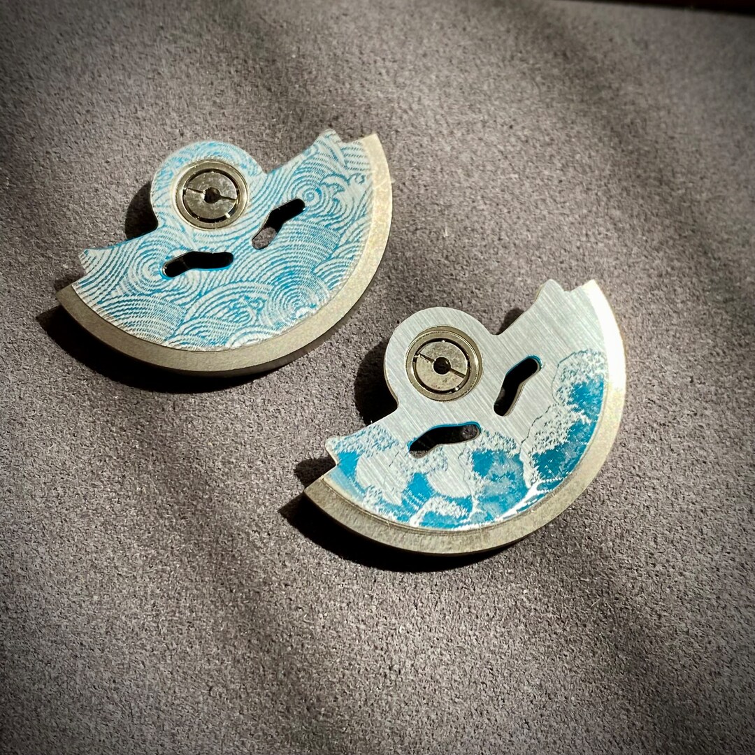 NH34/NH35/NH36 Rotor Cover Wave Patterns Silver/blue - Etsy