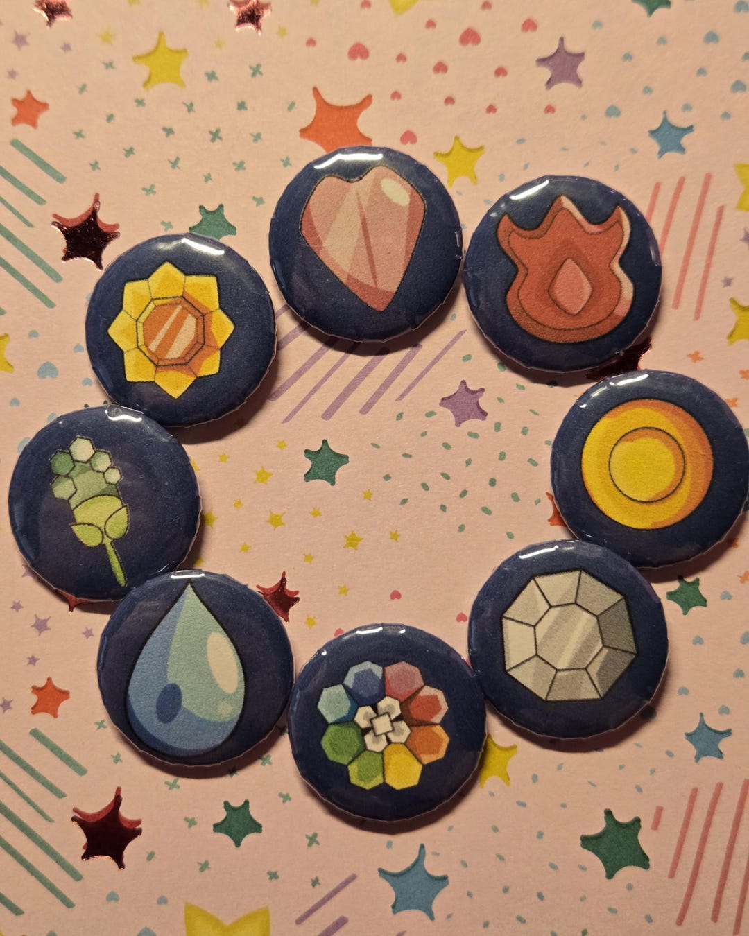 Kanto Region Pokémon Badges Set of 8 Pins Pokemon - Etsy