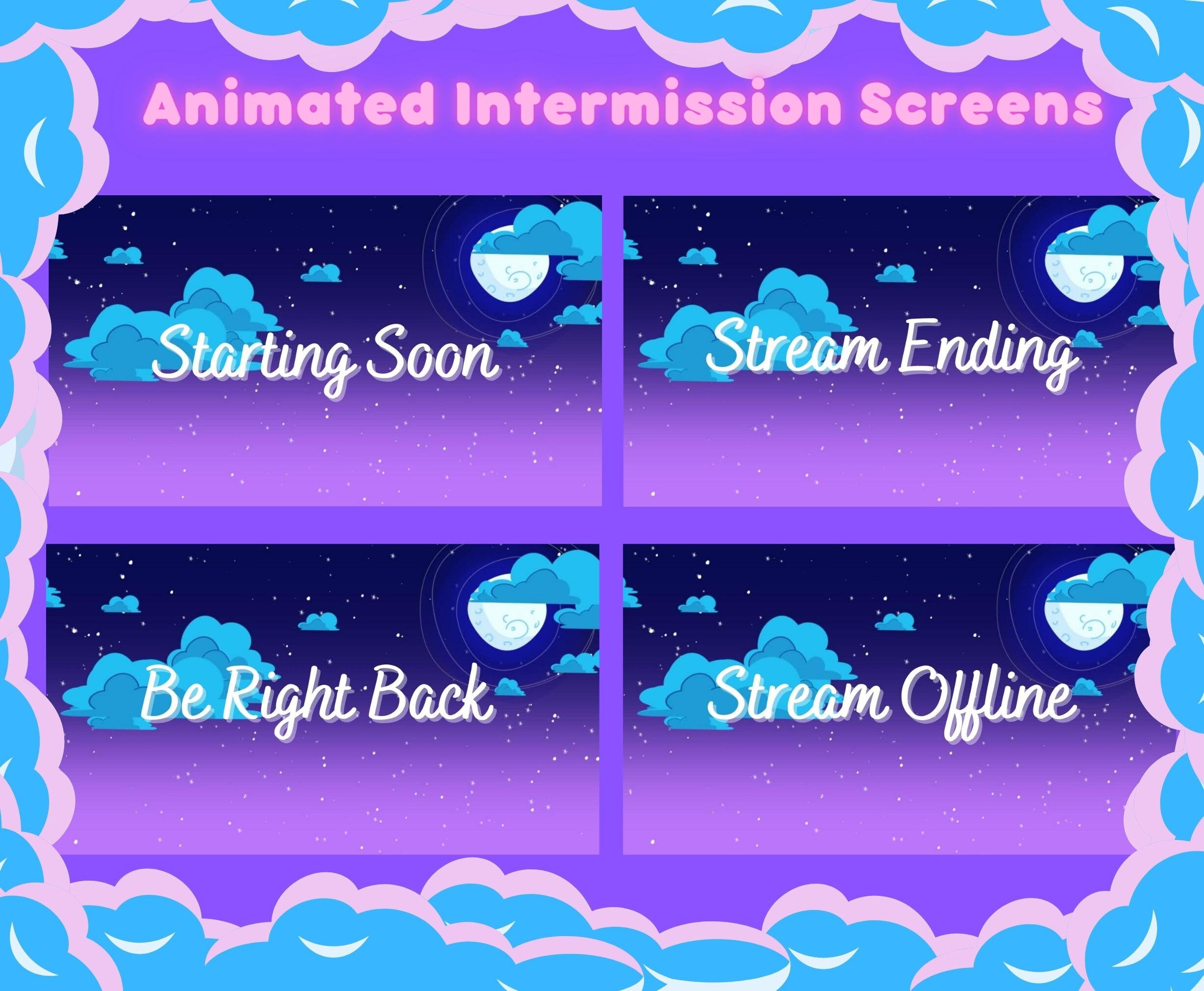 ANIMATED Twitch Overlay, Starry Night, Galaxy, Twilight, With Stream ...