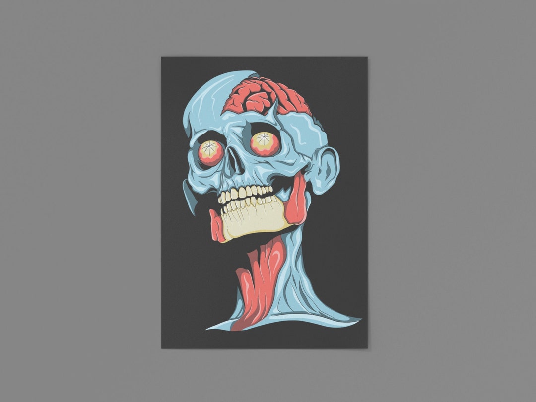 Zombie Stare - Art Print - Alternative Poster - Human Made - Etsy