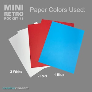 Mini Retro Rocket #1 - DIY Polygonal Paper Art Model Template, Paper ...
