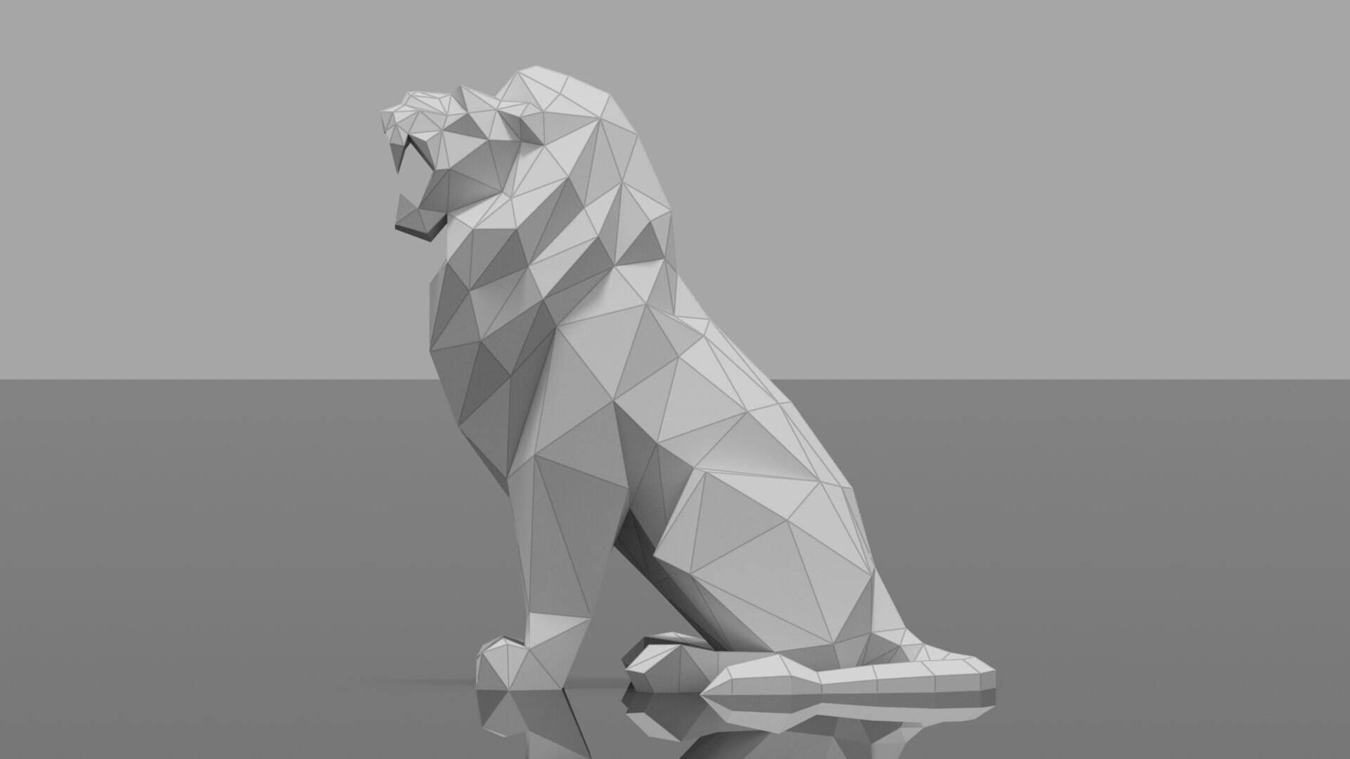 Roaring Lion DIY Low Poly Paper Model Template - Etsy