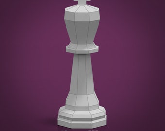Giant Chess Piece - Pawn DIY Low Poly Paper Model Template - Etsy