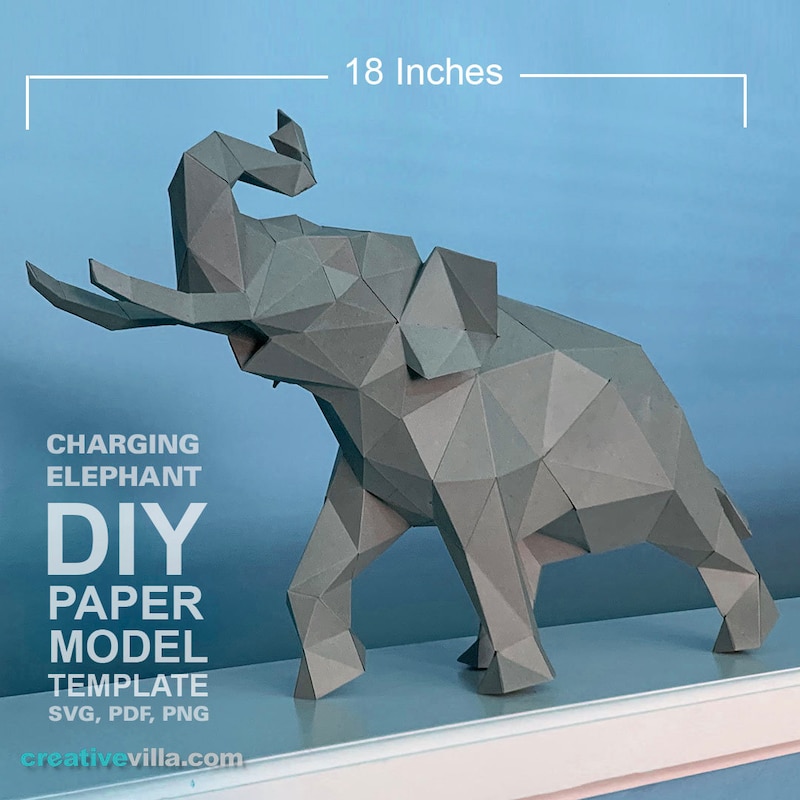 Elephant Papercraft - Etsy