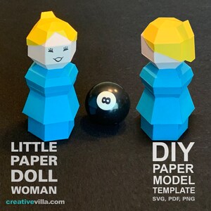 DIY Paper Doll Woman: Low Poly Model Template (digital Download) - Etsy