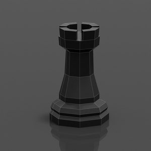 Giant Chess Piece - Rook DIY Low Poly Paper Model Template - Etsy