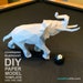 Charging Elephant - DIY Low Poly Paper Model Template, Paper Craft - Etsy