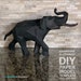 Charging Elephant - DIY Low Poly Paper Model Template, Paper Craft - Etsy