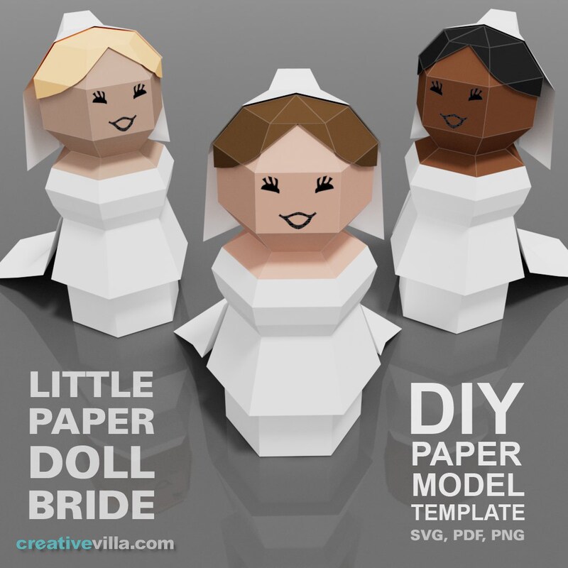 Bride Paper Doll - Etsy