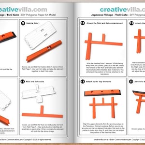 Japanese Village - Torii Gate - DIY Polygonal Paper Art Model Template ...