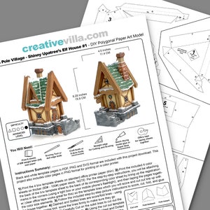 Elf House Paper Model: Shinny Upatree's North Pole Village (DIY ...