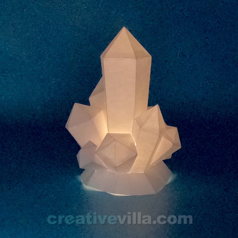 Crystals DIY Low Poly Paper Model Template - Etsy