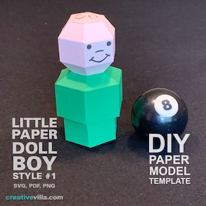 DIY Low Poly Paper Doll Boy Model Template (digital Download) - Etsy