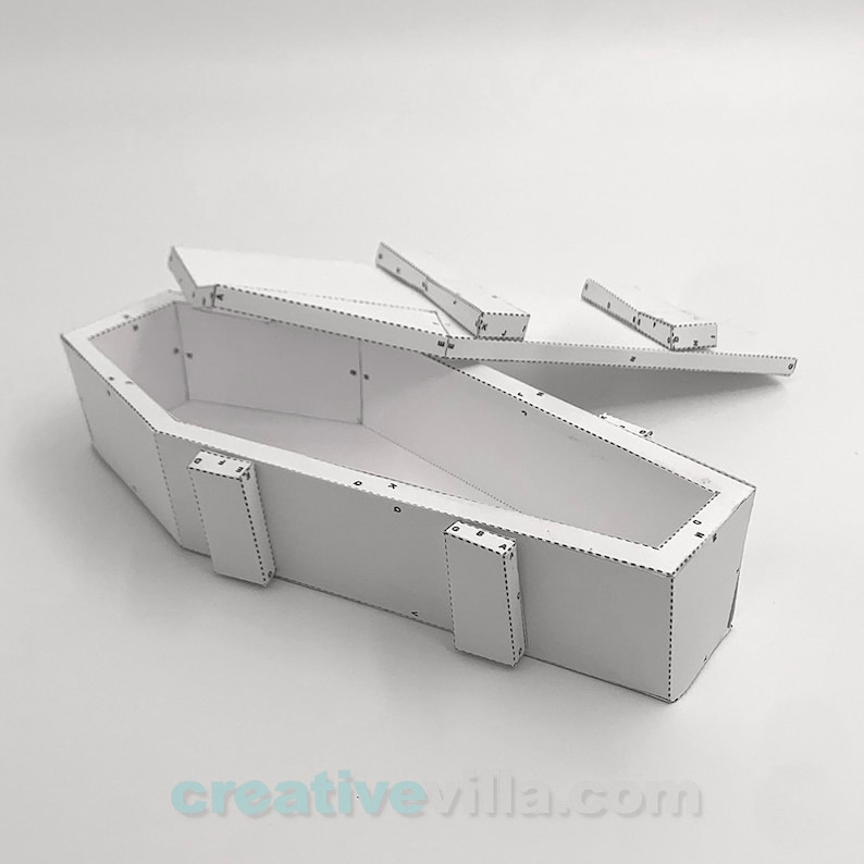 Wooden Coffin Low Poly Paper Model Template - Etsy