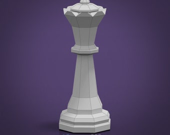 Giant Chess Piece - King DIY Low Poly Paper Model Template - Etsy