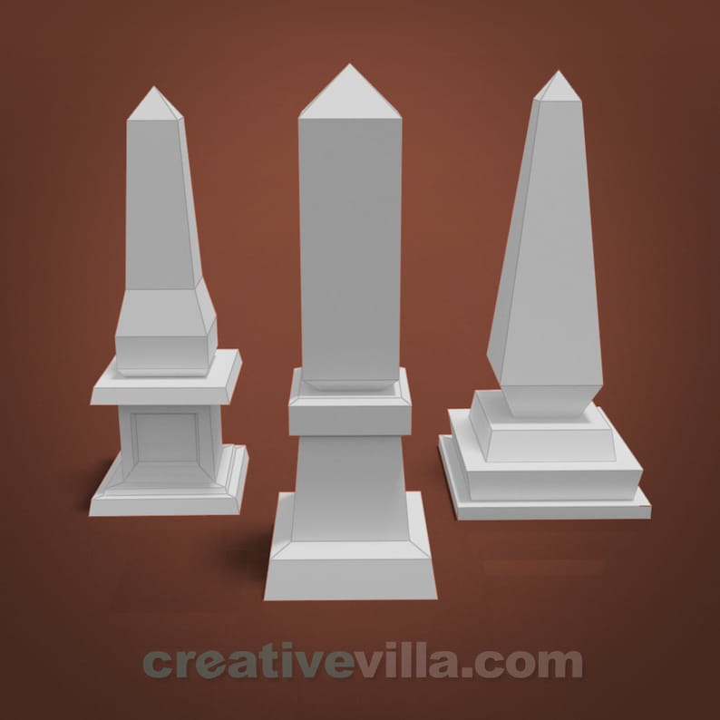 Tombstones Set 5 Low Poly Paper Model Template - Etsy
