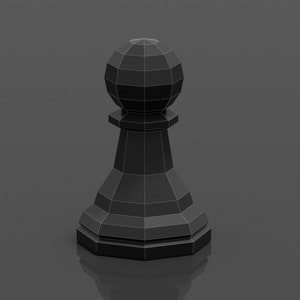 Giant Chess Piece - Pawn DIY Low Poly Paper Model Template - Etsy