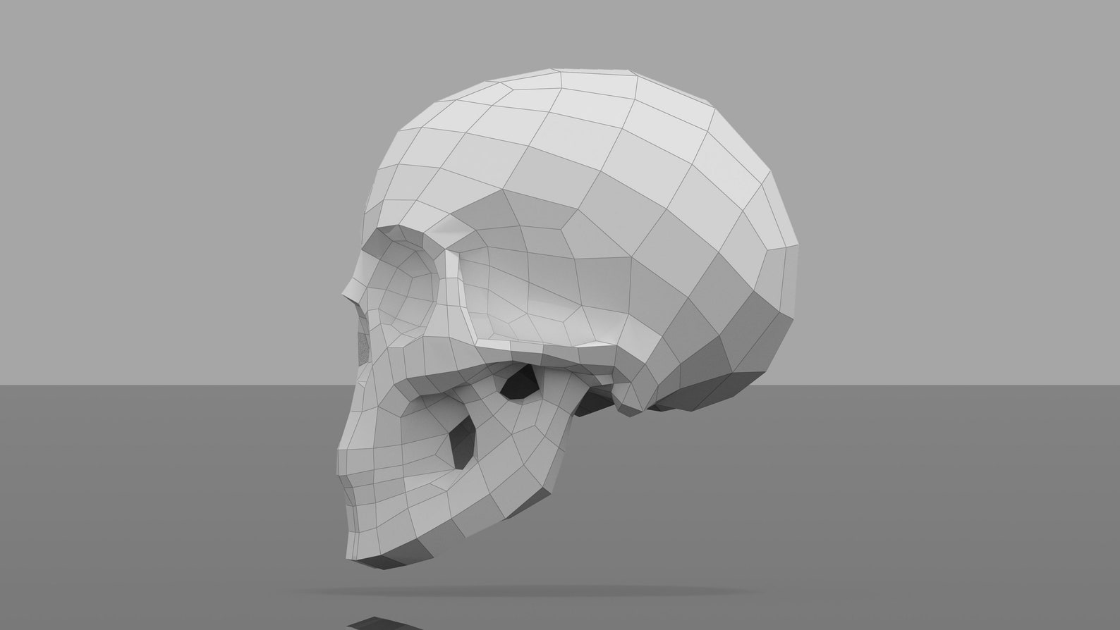 Human Skull Low Poly Paper Model Template - Etsy