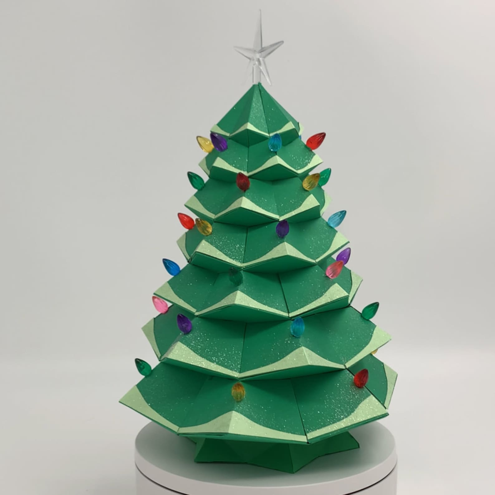 Christmas Tree Night Light DIY Low Poly Paper Model Template - Etsy