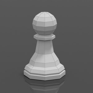 Giant Chess Piece - Pawn DIY Low Poly Paper Model Template - Etsy