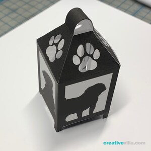Pug Mini Desktop Lantern DIY Low Poly Paper Model Template, Cricut ...