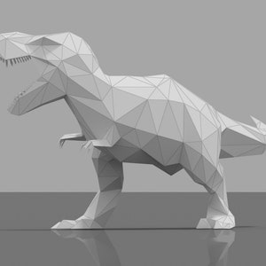T-rex Low Poly Paper Model Template: DIY Dinosaur (digital Download) - Etsy