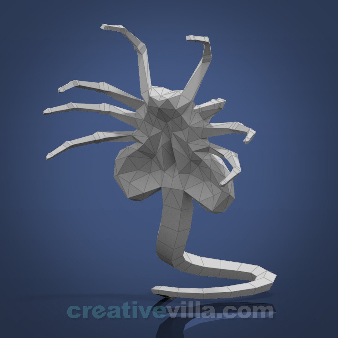 Face Hugger DIY Low Poly Paper Model Template - Etsy