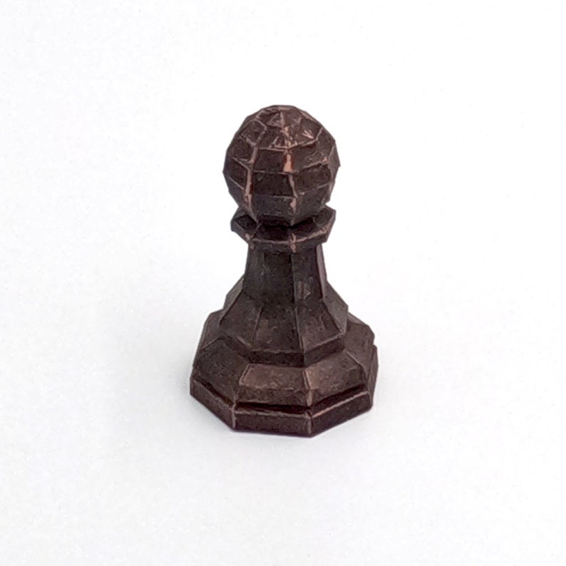 Giant Chess Piece Pawn DIY Low Poly Paper Model Template - Etsy